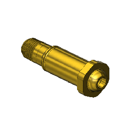 Nipple, CGA 680/CGA 695/CGA 702, 1/4 NPTM, 2.5LG"